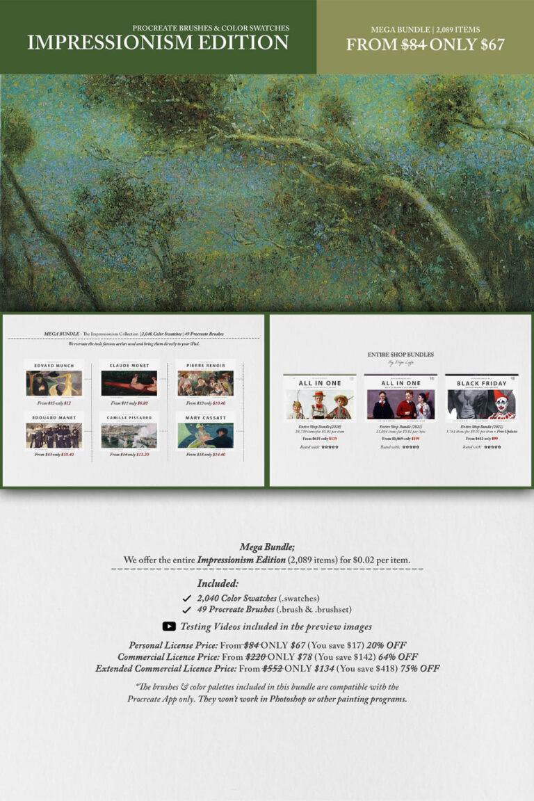 Impressionism Bundle for Procreate – MasterBundles