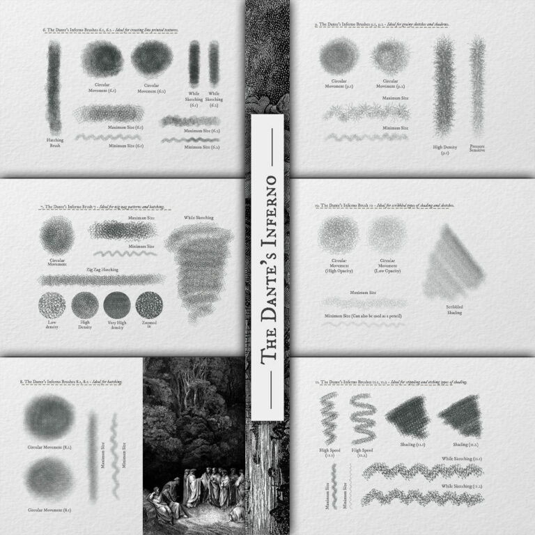 The Dante's Inferno Procreate Kit – MasterBundles