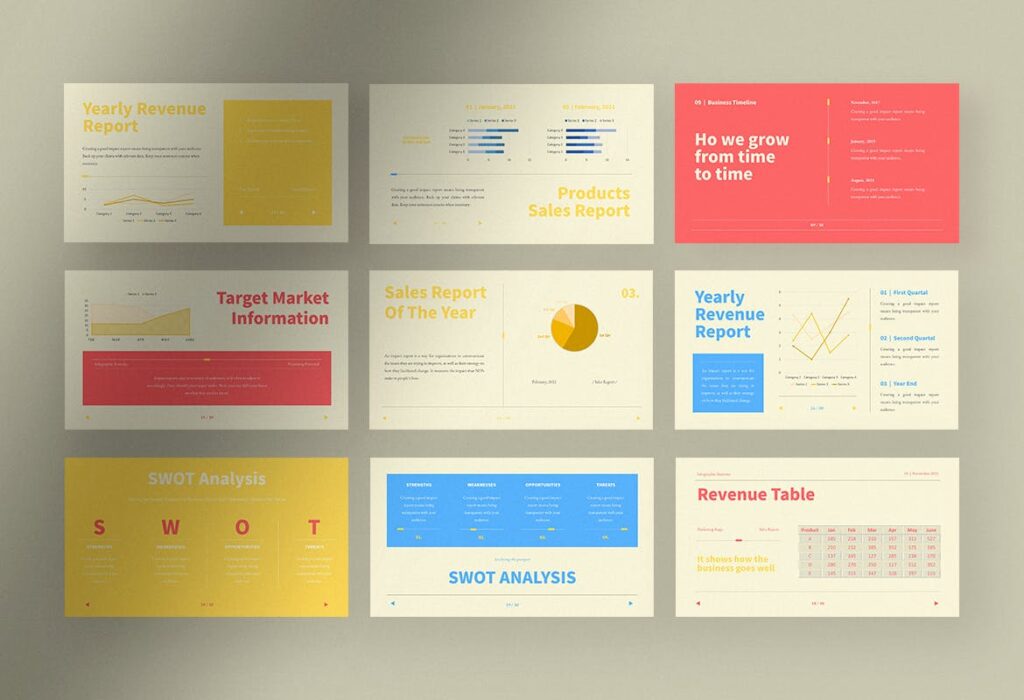 Colorful Infographic Statistics Presentation PPT – MasterBundles