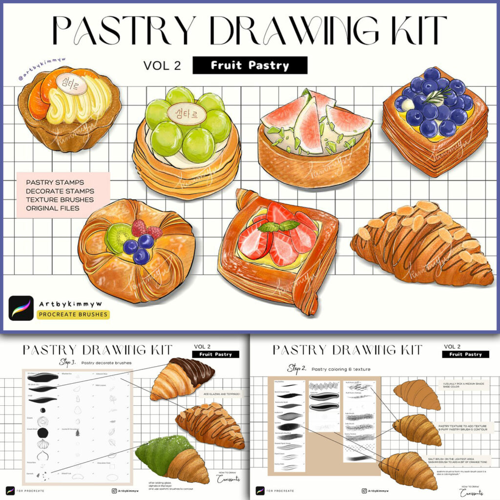 Procreate Fruit Pastry Brush Pack – MasterBundles