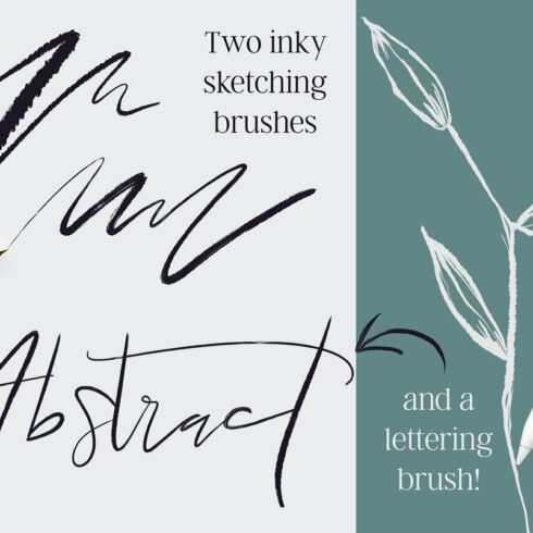 Inky Abstract Procreate Brushes | MasterBundles