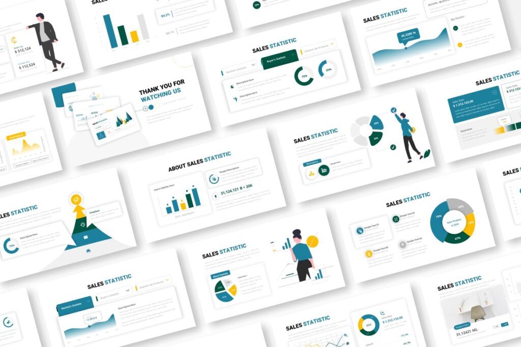 Sales Statistic Powerpoint Presentation Template – MasterBundles