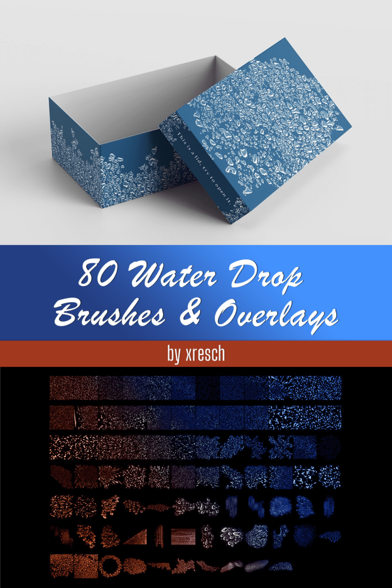 80 Water Drop Brushes & Overlays – MasterBundles