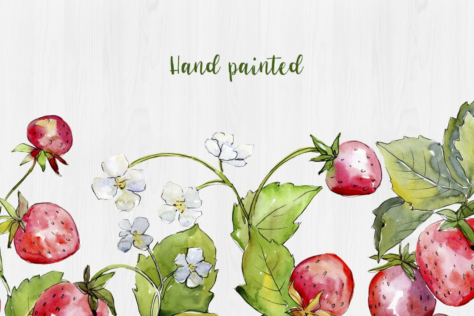 Sweet Watercolor Strawberry PNG – MasterBundles