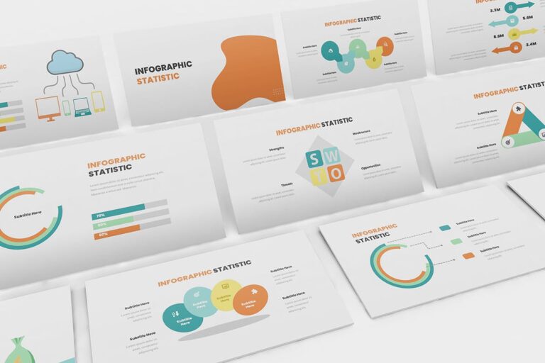 Statistic Infographic Powerpoint Template – MasterBundles