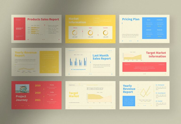 Colorful Infographic Statistics Presentation PPT – MasterBundles