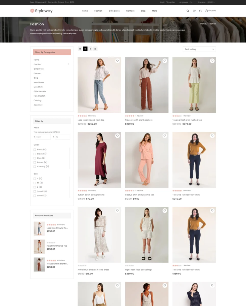 Styleway Online Fashion Store Shopify 2.0 Theme – MasterBundles