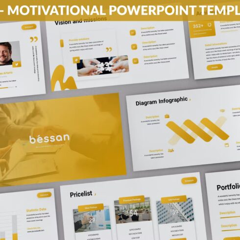 Bessan - Motivational Powerpoint Template | MasterBundles