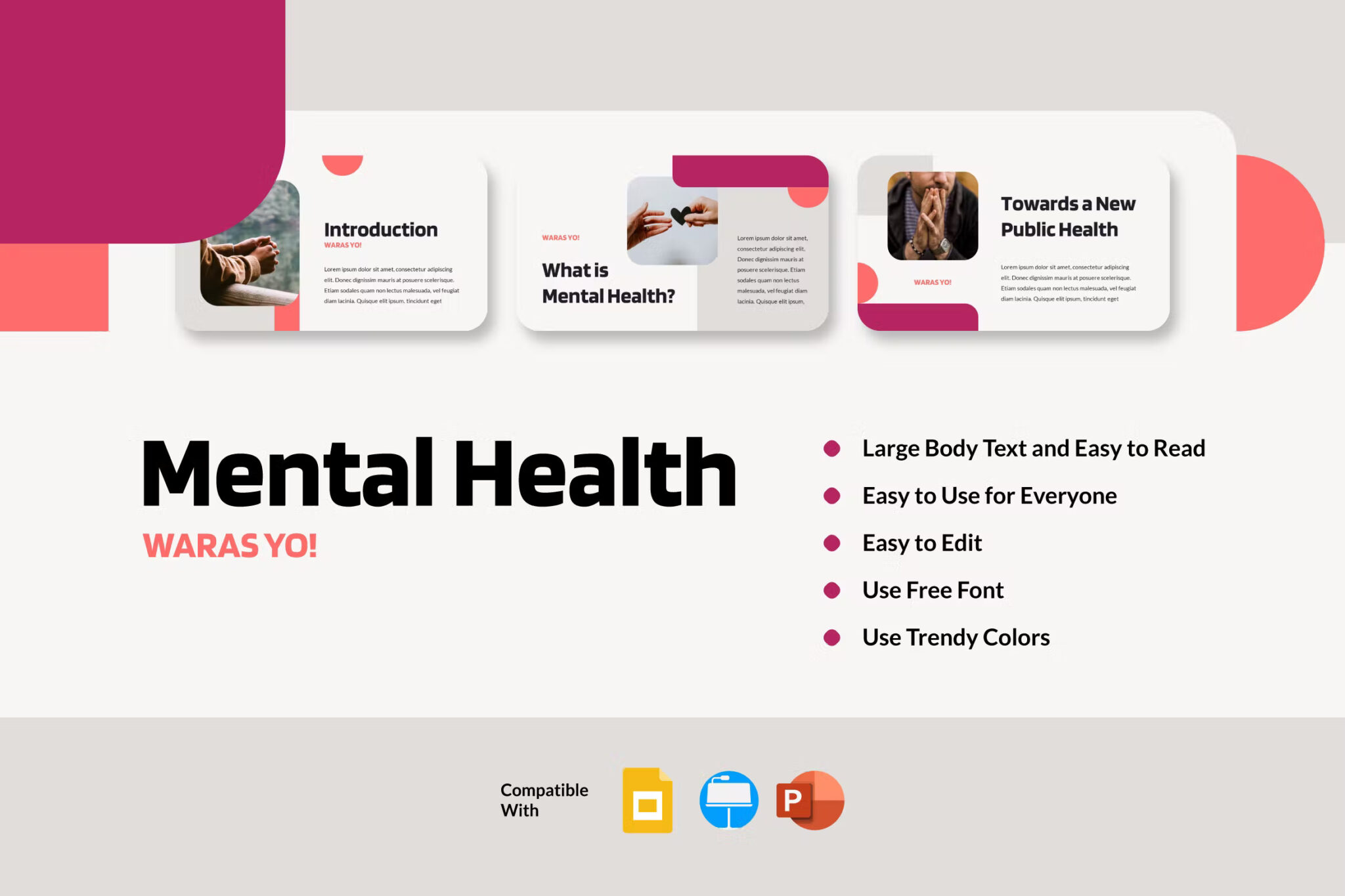 Waras - Mental Health Presentation Template – MasterBundles