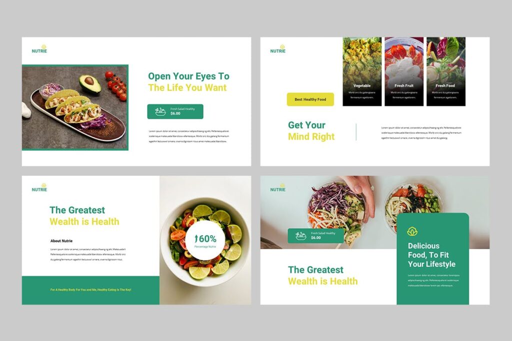 NUTRIE - Healthy Food Powerpoint Template – MasterBundles
