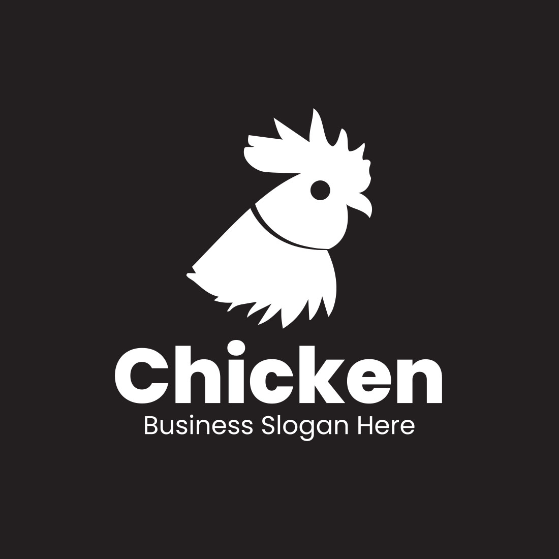Simple Chicken Logo Design Tempate - MasterBundles