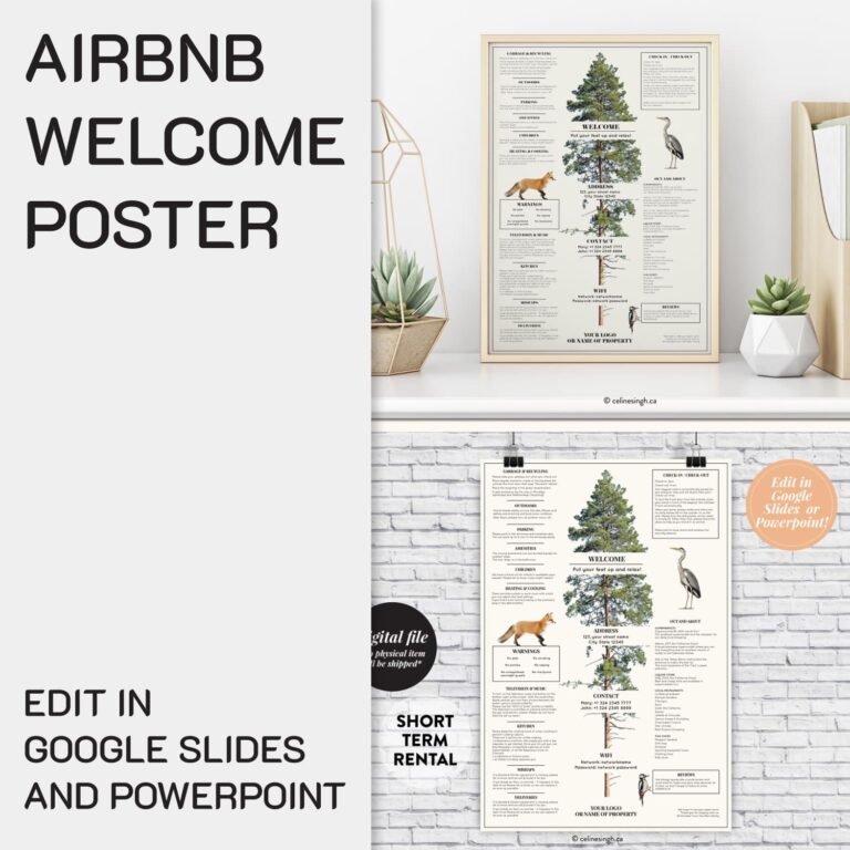 Editable Airbnb Welcome Poster And Powerpoint – MasterBundles