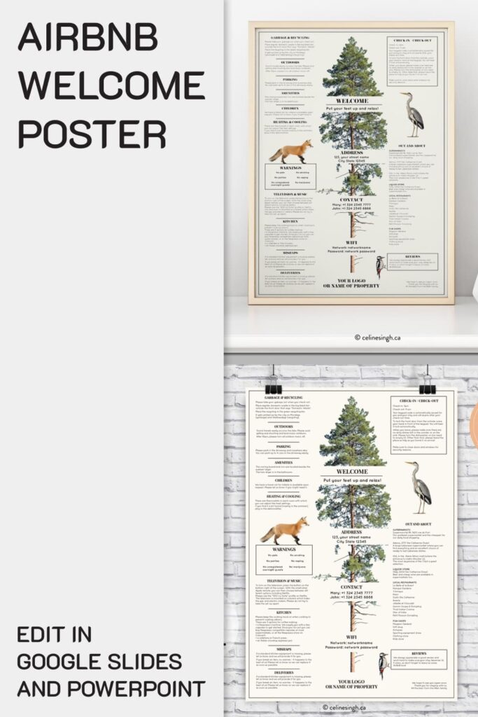 Editable Airbnb Welcome Poster And Powerpoint – MasterBundles