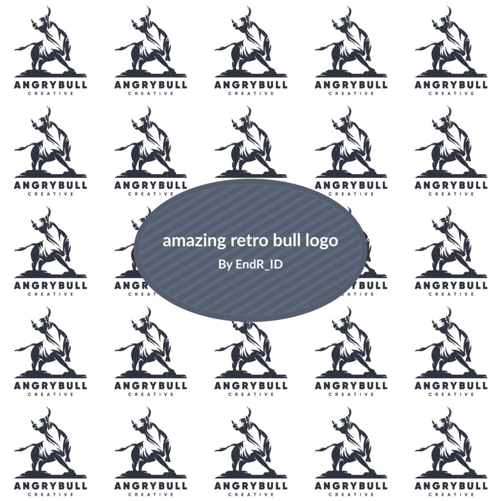 Amazing Retro Bull Logo – MasterBundles
