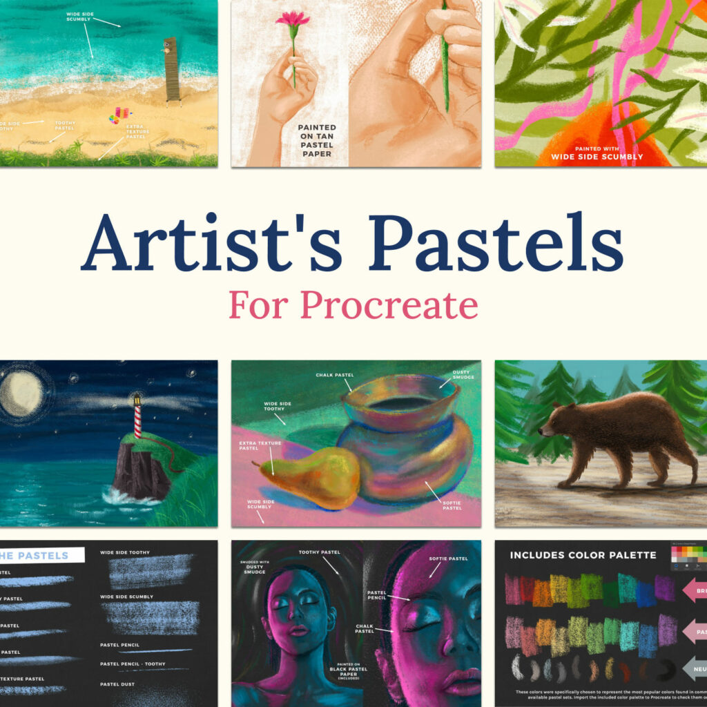 Scratch Art Brushes for Procreate – MasterBundles