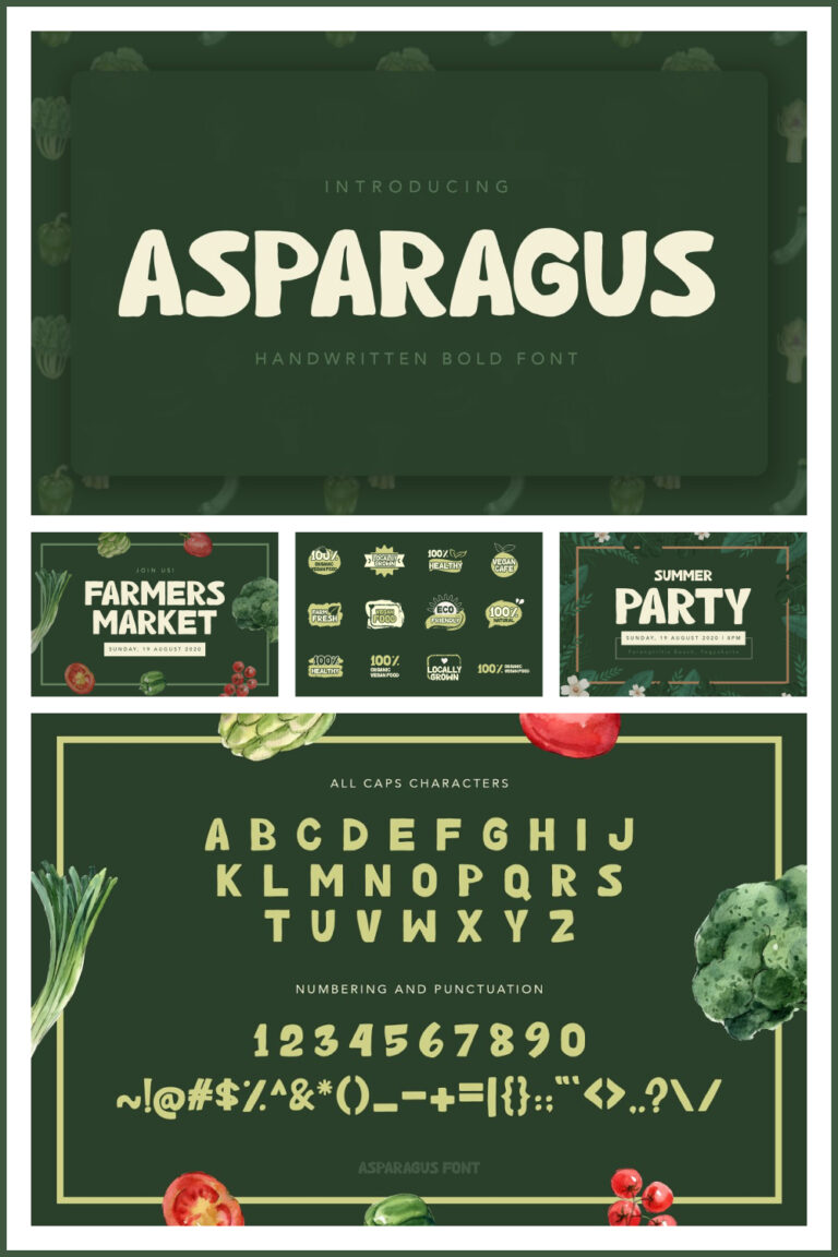 Asparagus Handwritten Font – MasterBundles