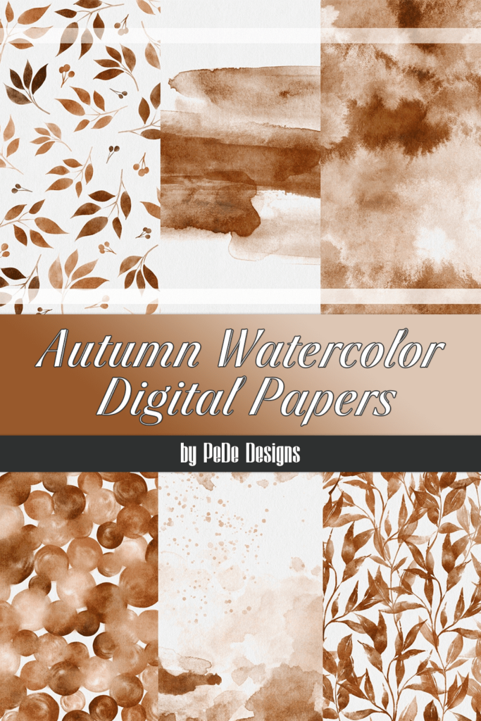 Autumn Watercolor Digital Papers | MasterBundles