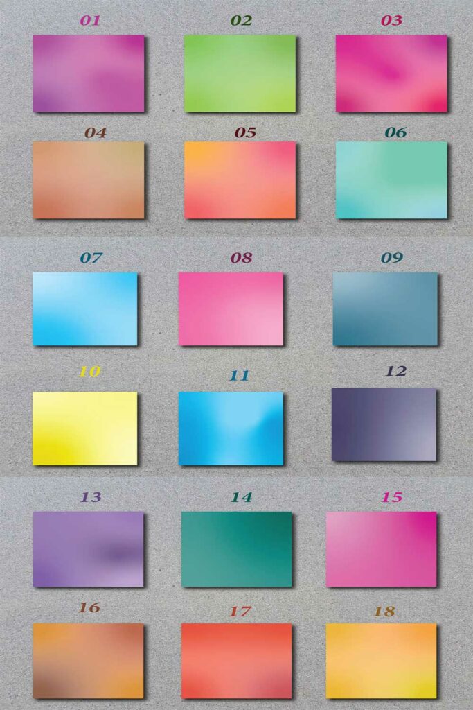 18 Colorful Gradient Backgrounds - MasterBundles