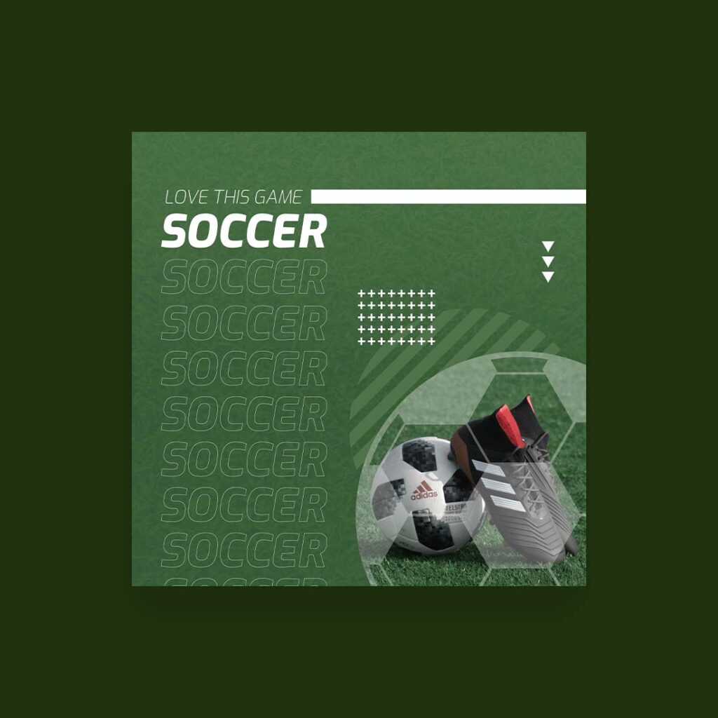 4 Soccer Sport Club Social Media Banner Template - MasterBundles