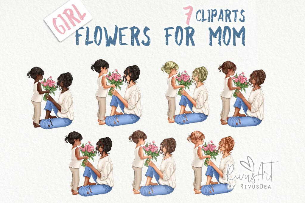 Mother’s Day Clipart Download. Mother – MasterBundles