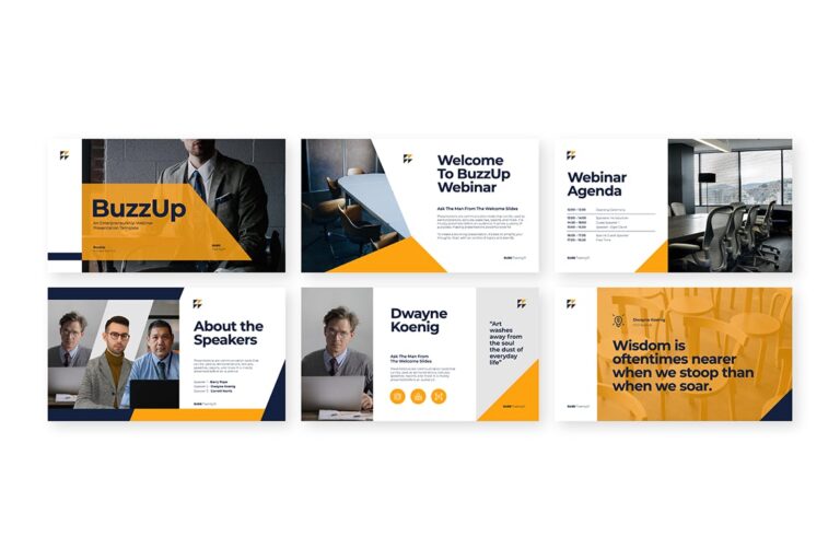 Business Webinar Presentation PowerPoint Template – MasterBundles