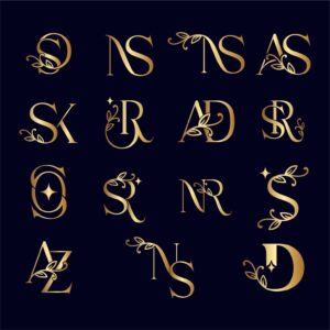Beauty Creative Letters Gold Logo Template - MasterBundles