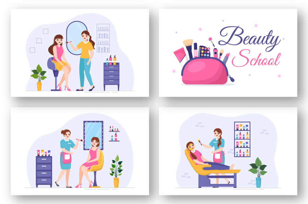 11 Beauty And Make Up School Illustration - MasterBundles