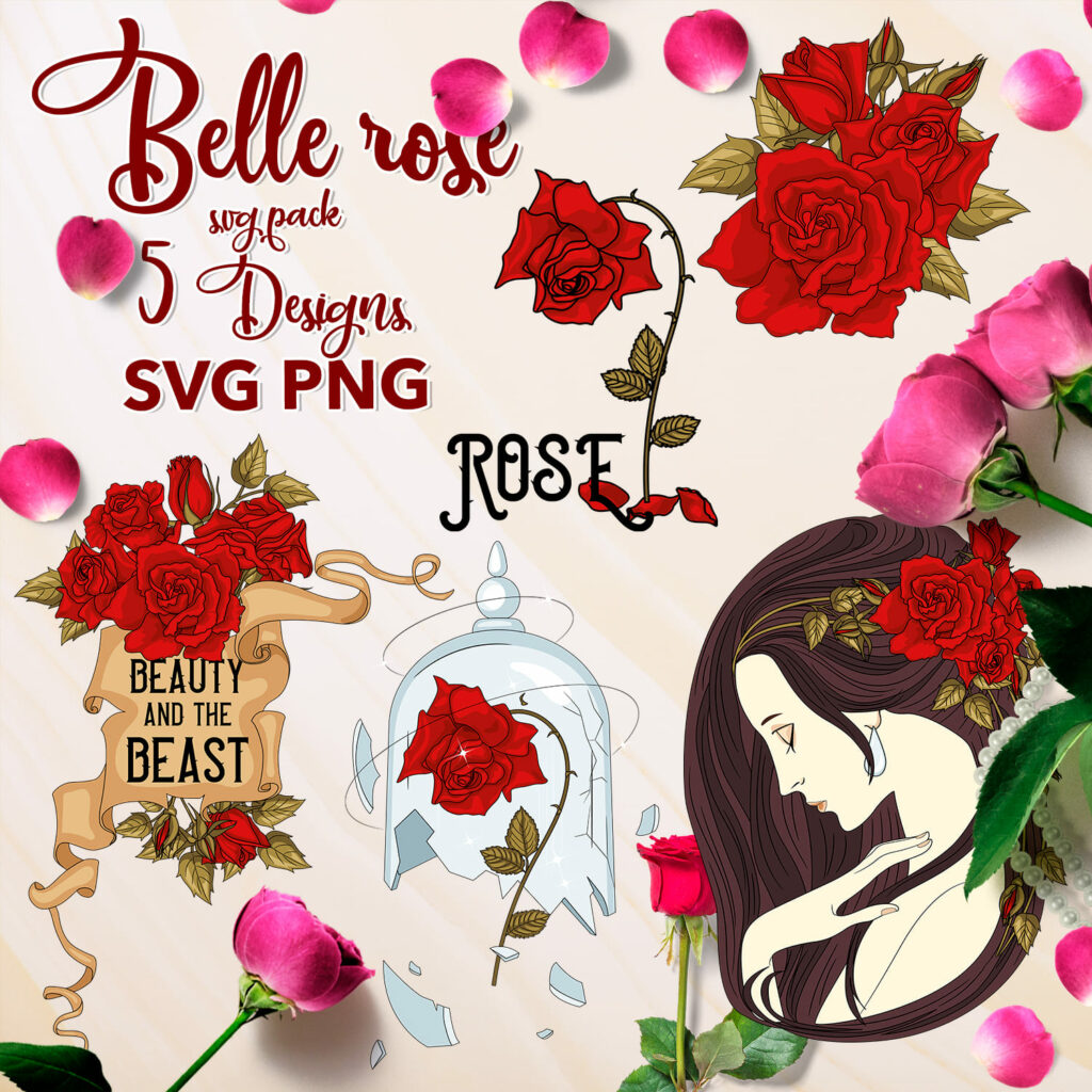 Rose Outline SVG Designs – MasterBundles