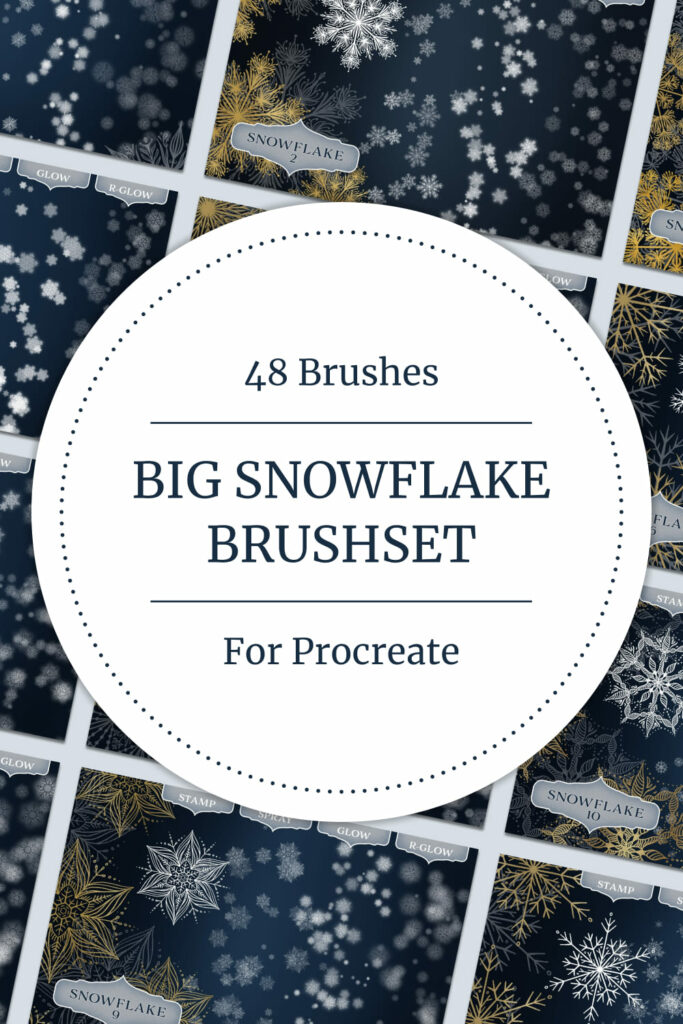 Big Snowflake Brushset for Procreate – MasterBundles