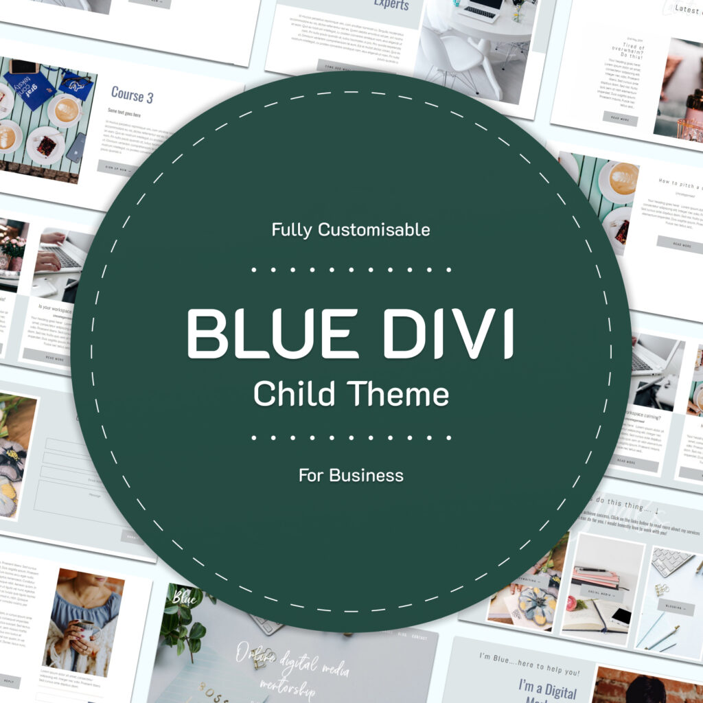 Blue Divi Child Theme for Business – MasterBundles