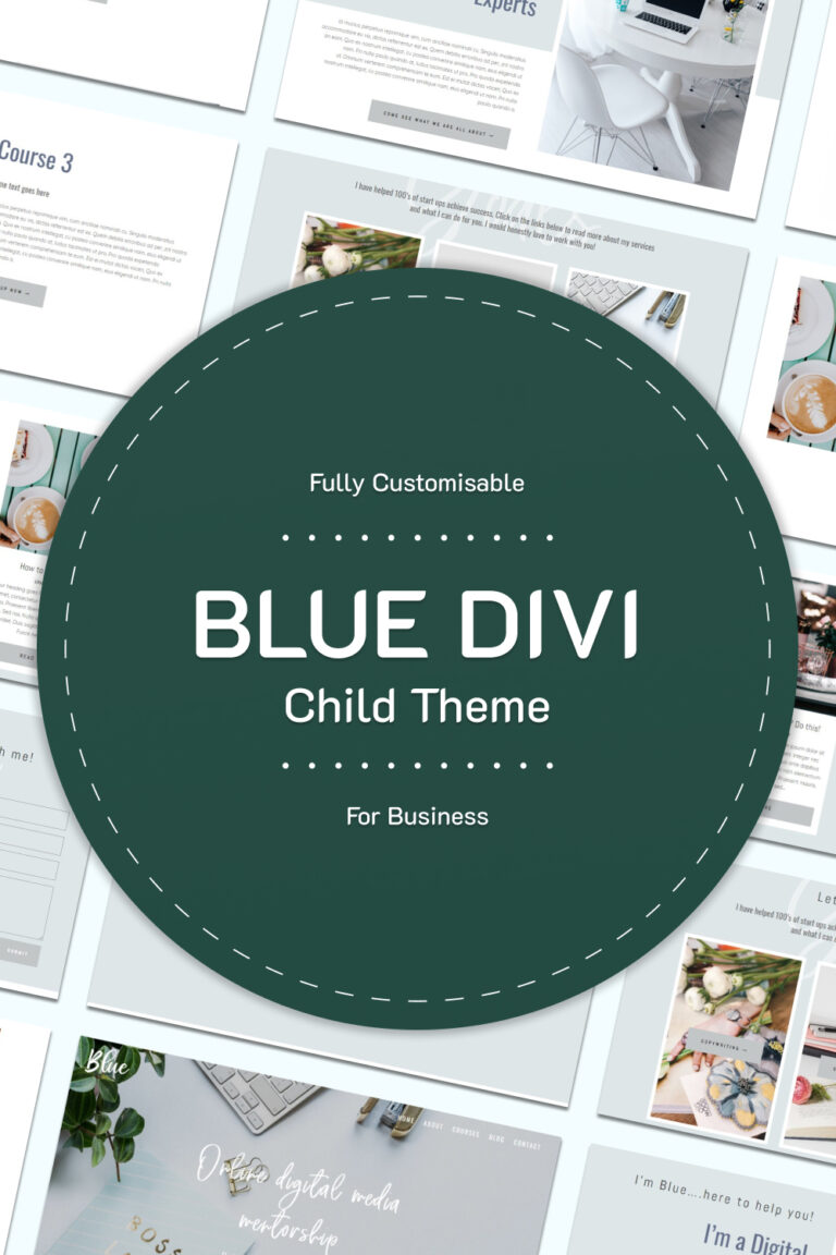 Blue Divi Child Theme for Business – MasterBundles