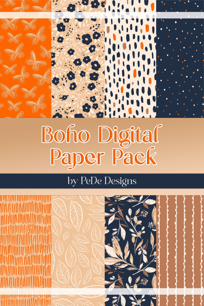 Boho Digital Paper Pack – MasterBundles
