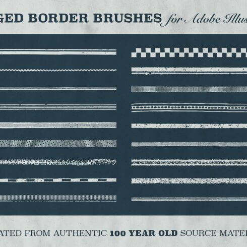 Aged Borders for Adobe Illustrator | MasterBundles