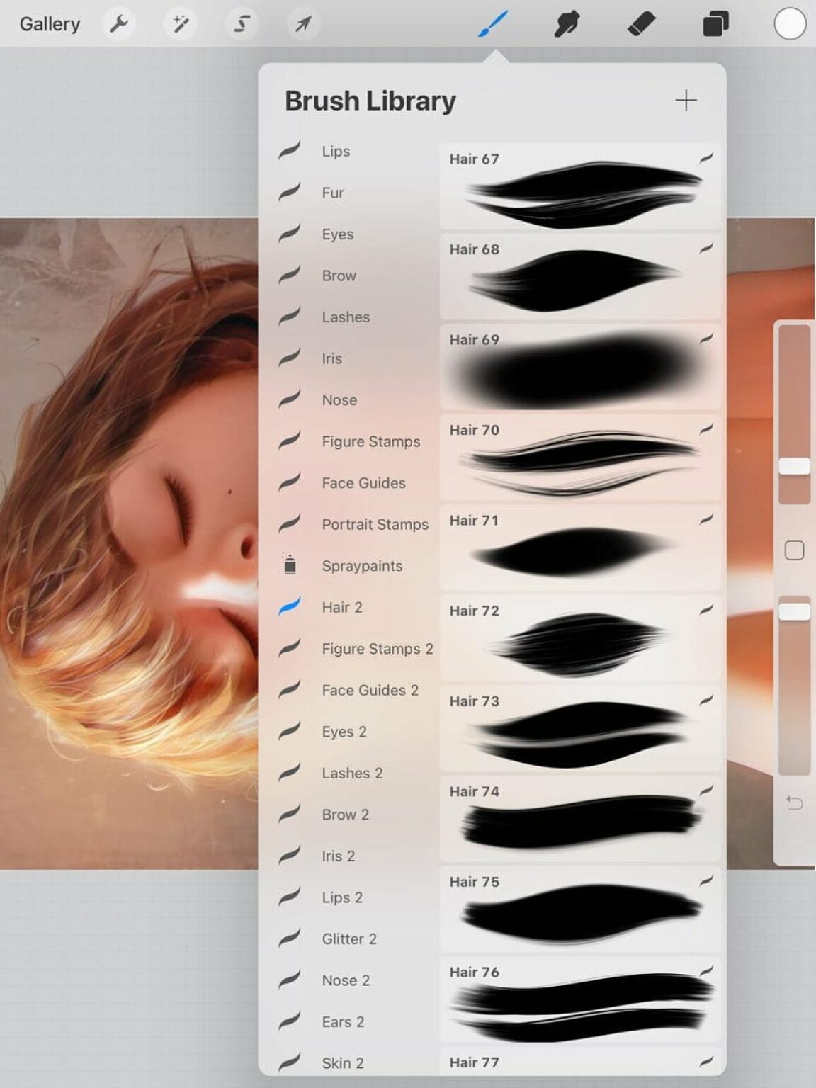 121 Hairs Brushes Procreate Brushes – MasterBundles