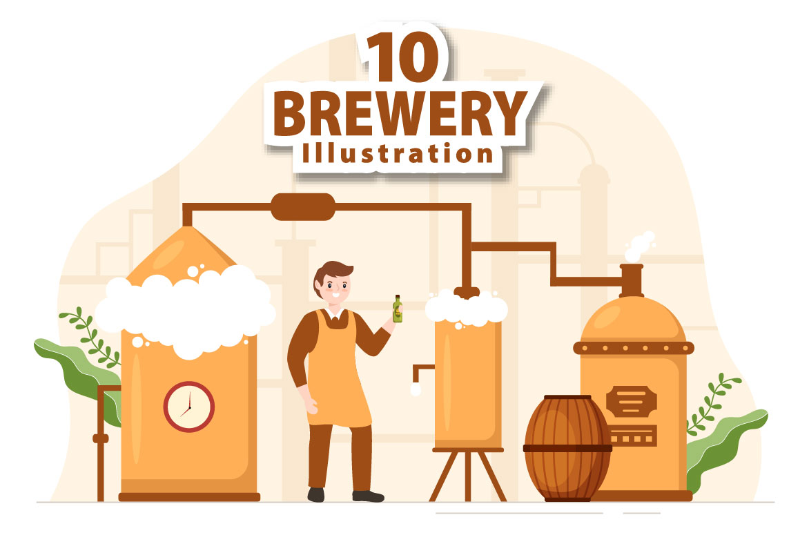 10 Beer Brewery Illustration - MasterBundles