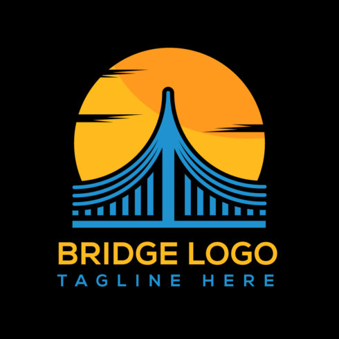 Modern Bridge Vector Logo Design Template - MasterBundles