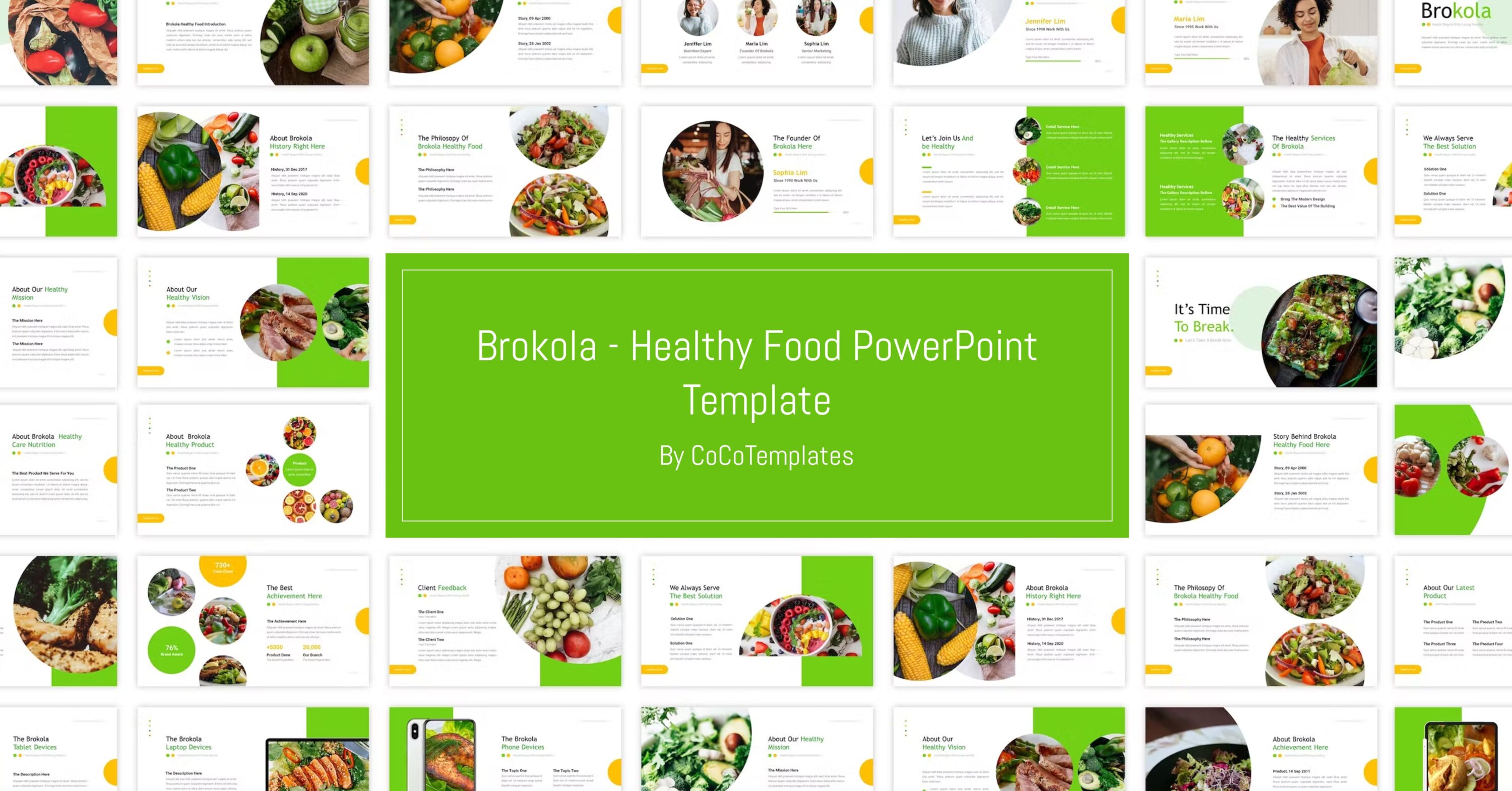 Brokola - Healthy Food PowerPoint Template – MasterBundles