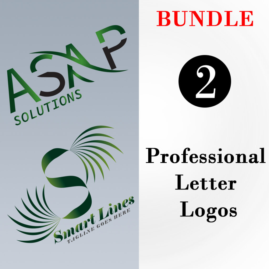 A and S letter Bundle Logos - MasterBundles