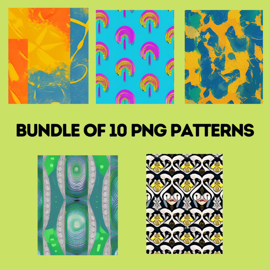 Best 10 PNG Colorful Patterns Bundle - MasterBundles