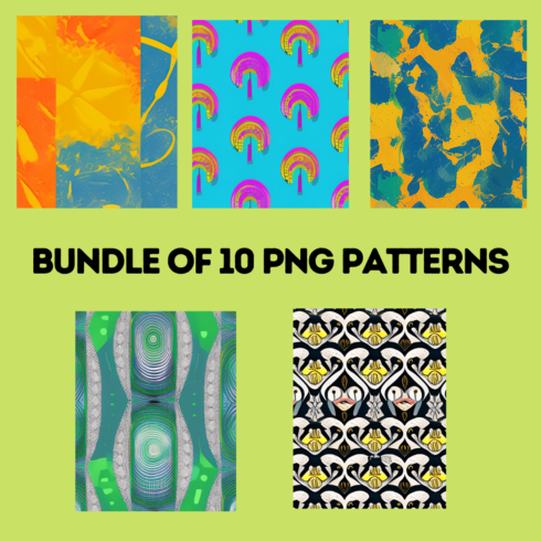Best 10 PNG Colorful Patterns Bundle - MasterBundles