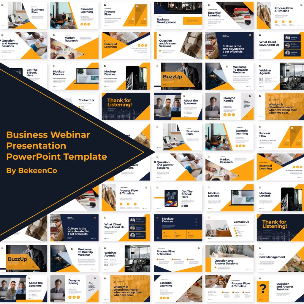 Webinar & Ecourse Presentation PowerPoint Template – MasterBundles