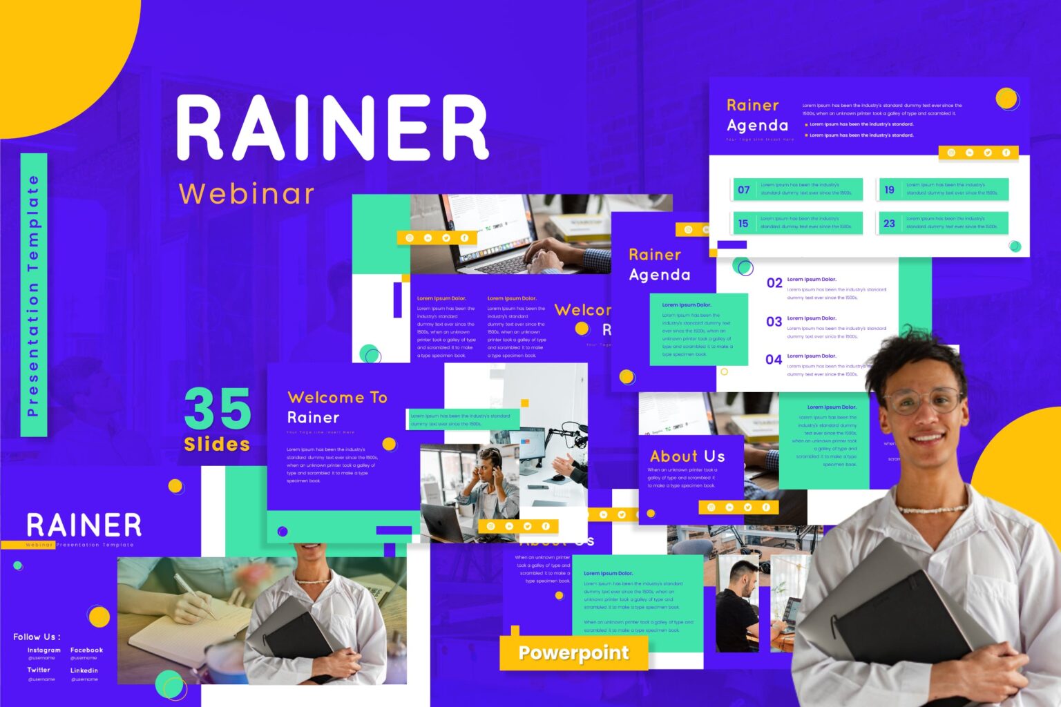 Rainer - Webinar Powerpoint Template – MasterBundles