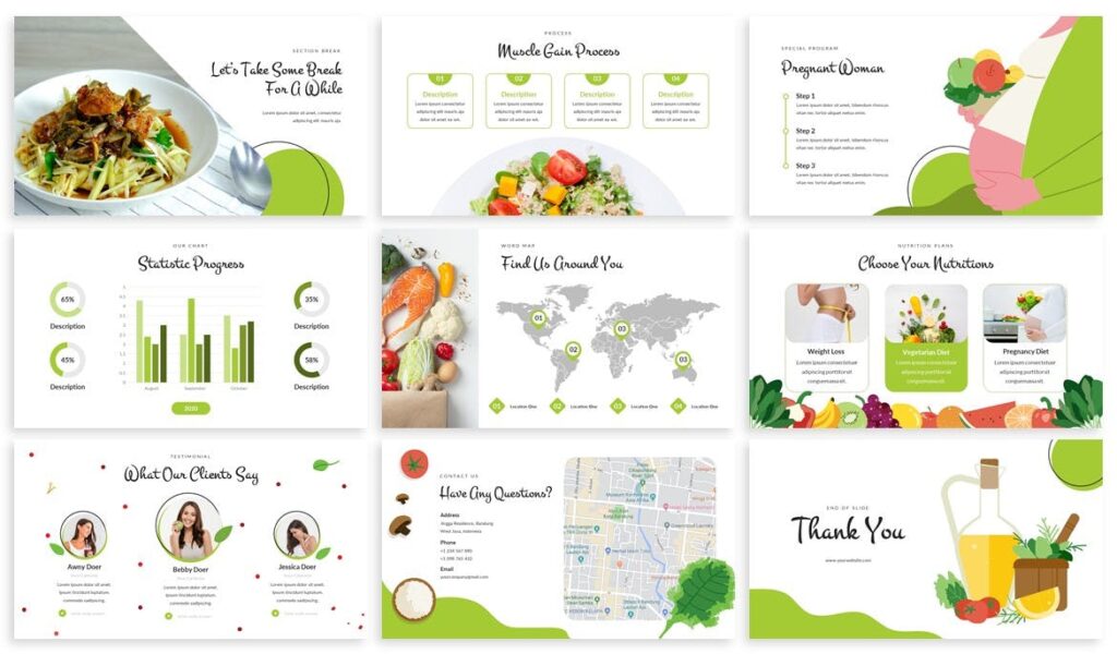 Fitmeal - Vegetarian Powerpoint Template – MasterBundles