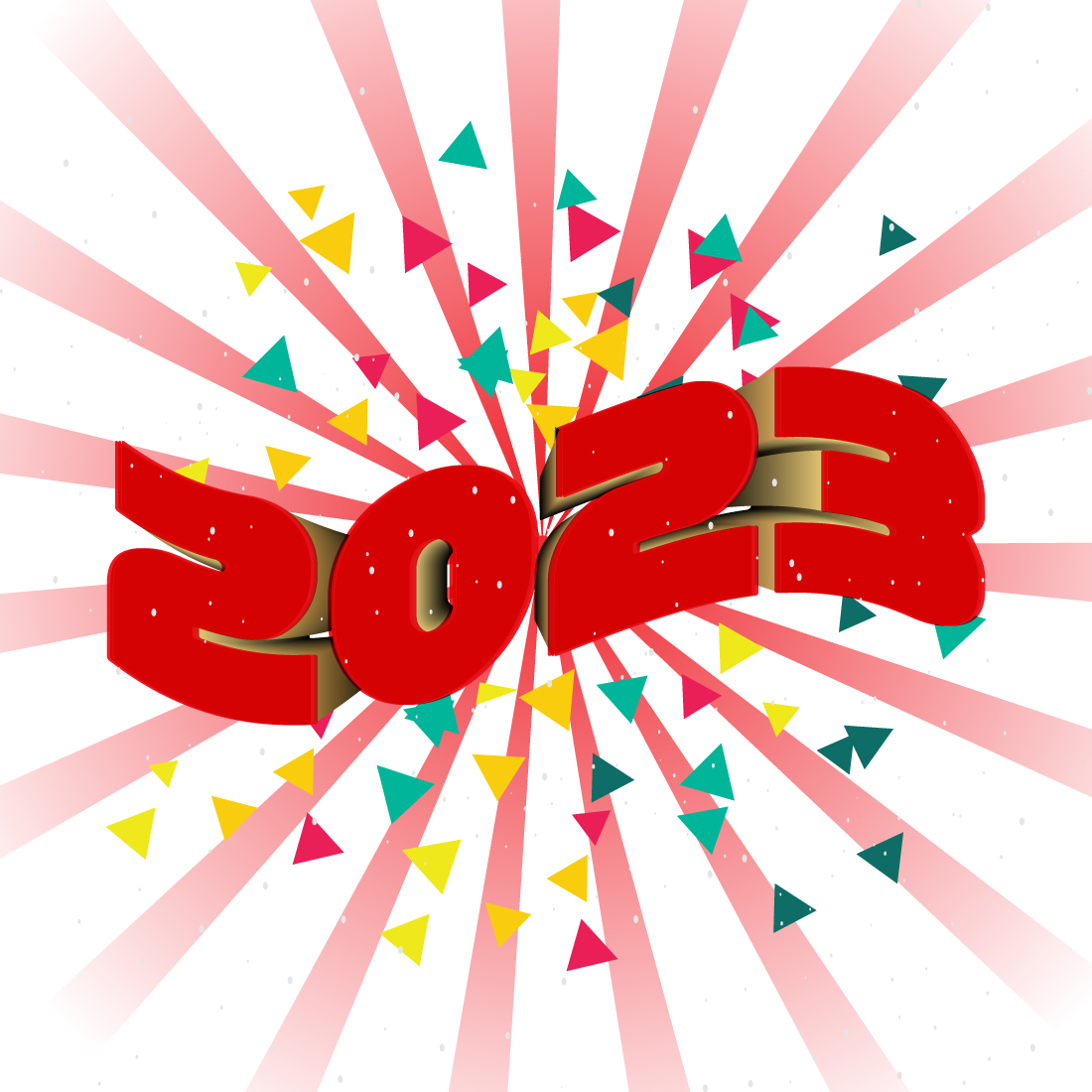 Colorful New Year Vector Template Design - MasterBundles