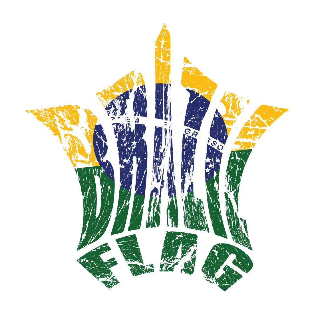 Star Brazil Flag Vector Template Design - MasterBundles