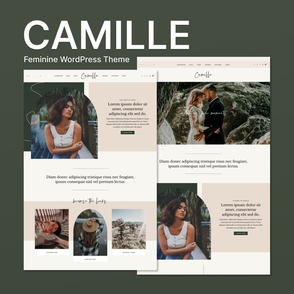 Camille - Feminine WordPress Theme – MasterBundles