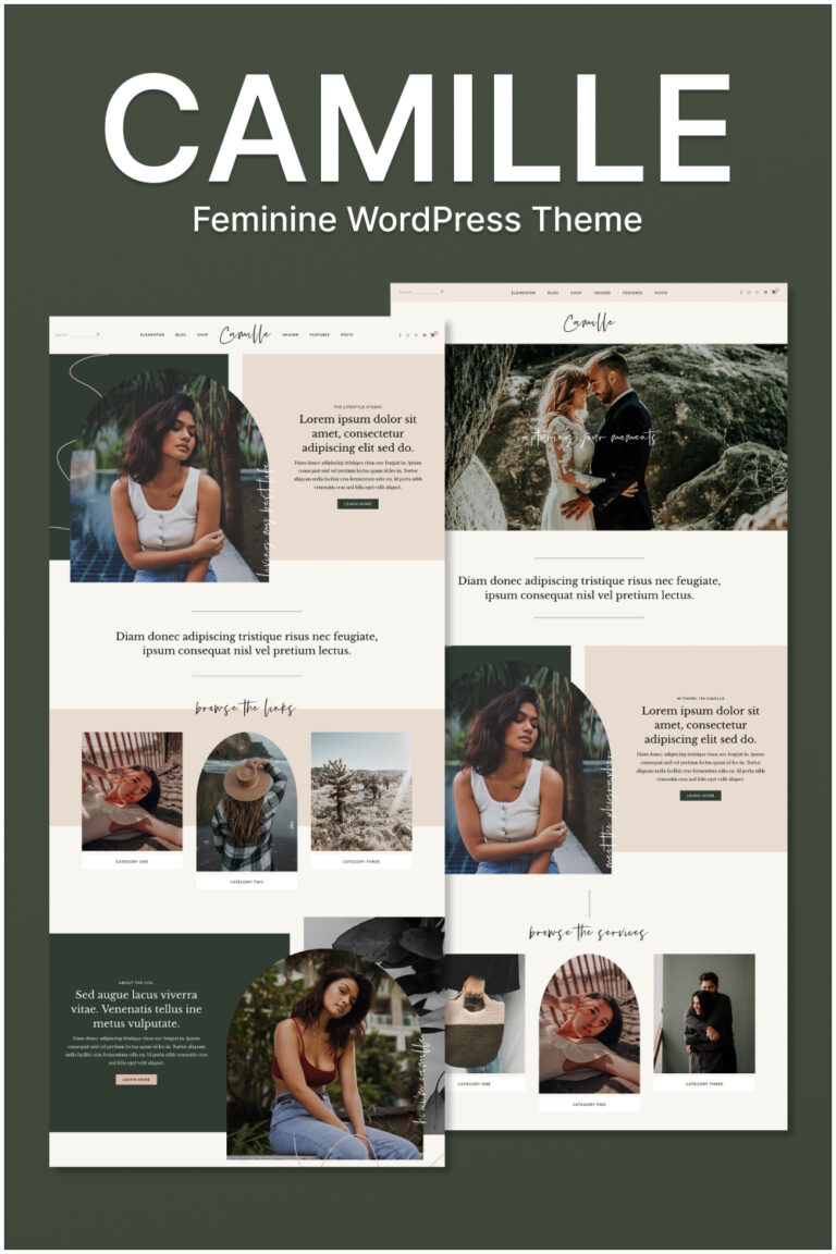 Camille - Feminine WordPress Theme – MasterBundles