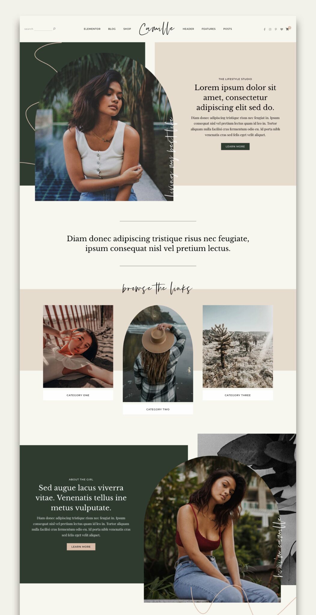 Camille - Feminine WordPress Theme – MasterBundles