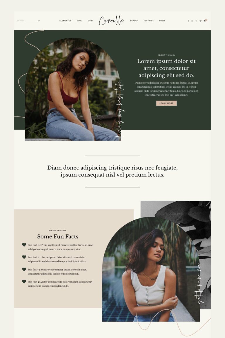 Camille - Feminine WordPress Theme – MasterBundles