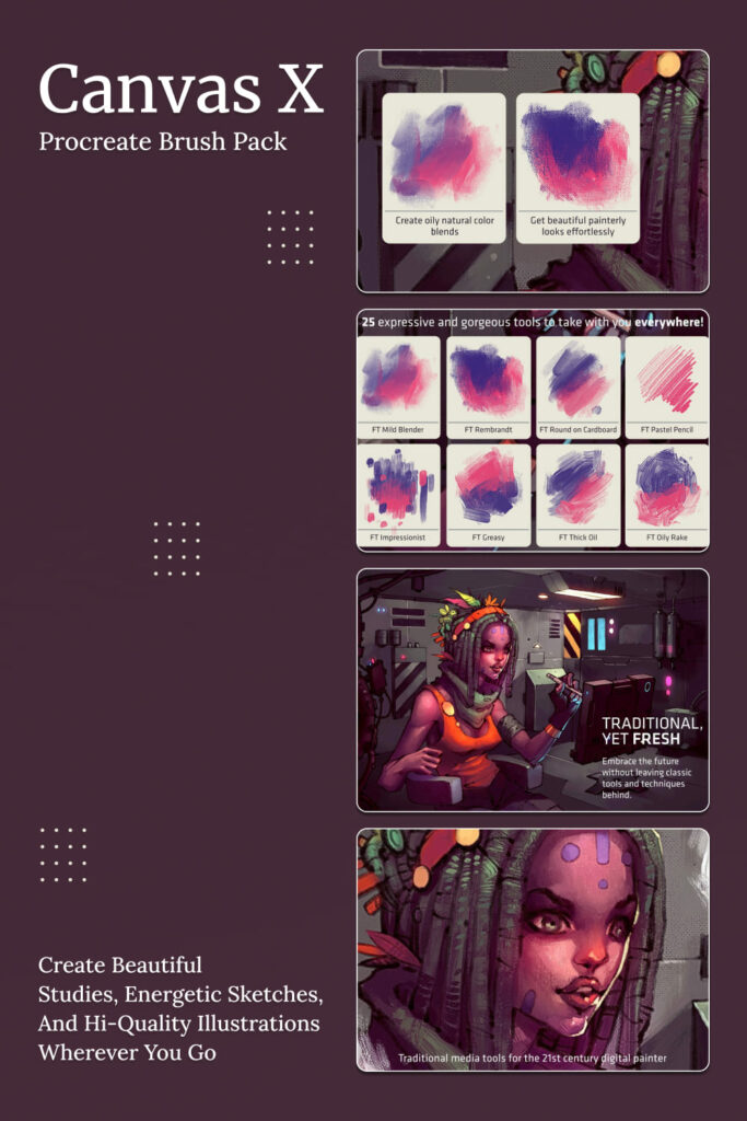 Canvas X - Procreate Brush Pack – MasterBundles